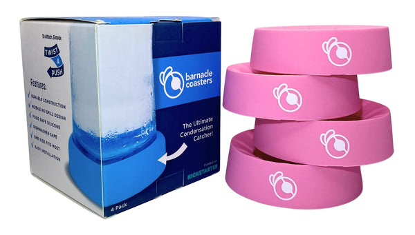 Barnacle Coasters: 4 Pack - Pink – Sandy Vans